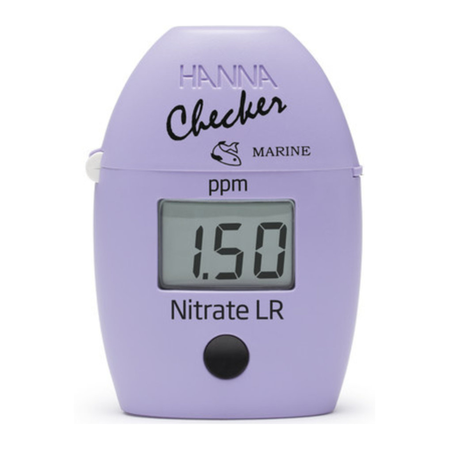 Hanna Instruments HI781 - Marine Nitrate Low Range Manual | ManualsLib