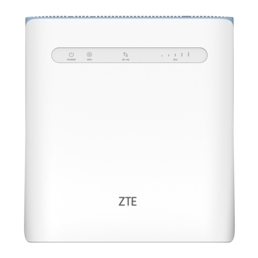 ZTE MF286C - LTE router - Sprievodca rýchlym spustením | ManualsLib