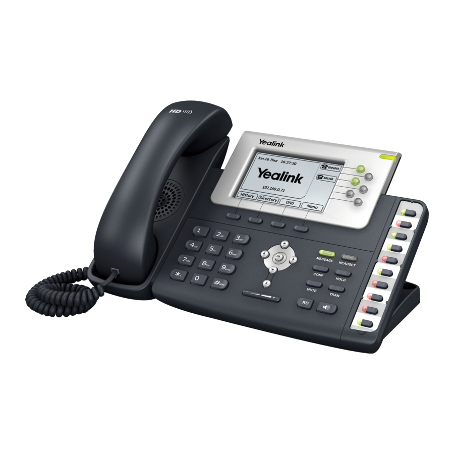 Guide d'utilisation rapide du téléphone IP Yealink SIP-T28P | ManualsLib