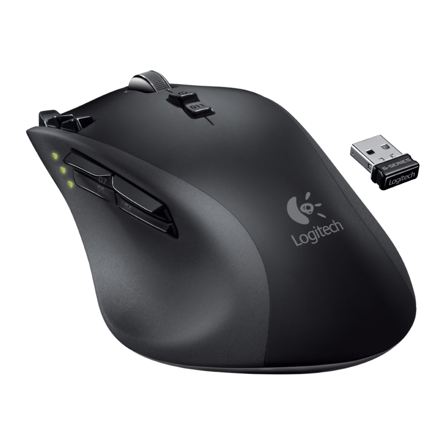 Logitech G700 — skrócona instrukcja obsługi bezprzewodowej myszy do ...