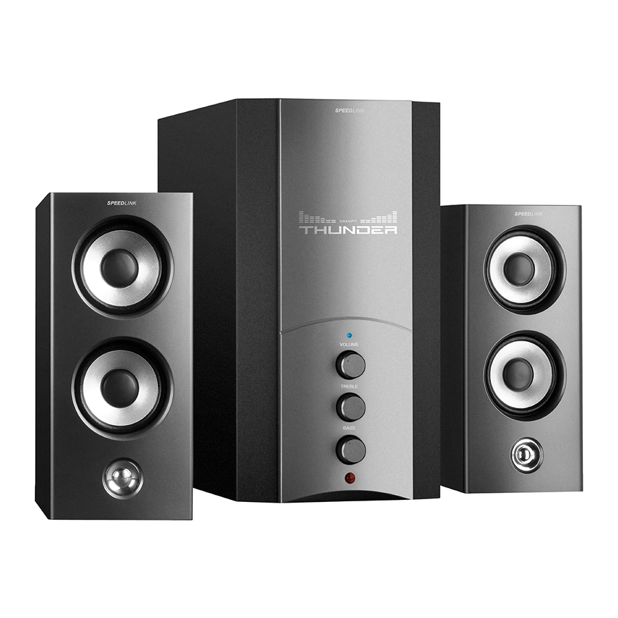 Panduan Instalasi Cepat Sistem Subwoofer 2.1 Speedlink GRAVITY THUNDER ...
