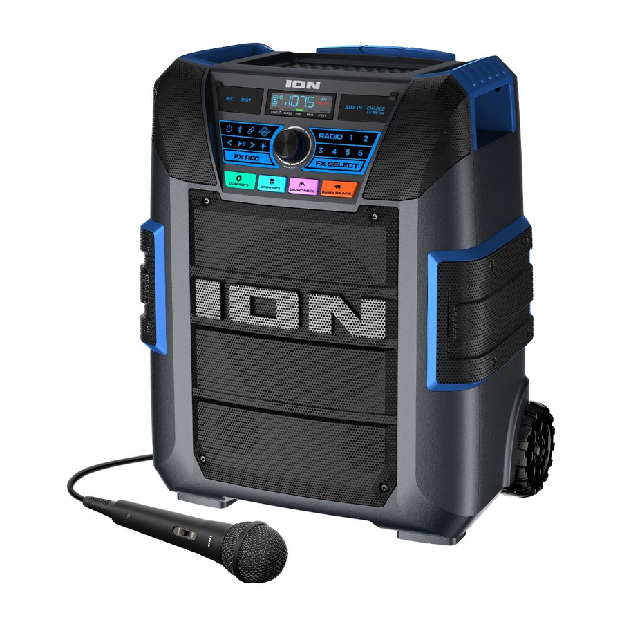 Ion Block Rocker XL - Manuel du système d'enceintes sans fil | ManualsLib