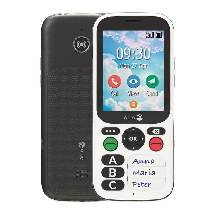 Doro 780X - Guia de Início Rápido do Celular | ManualsLib
