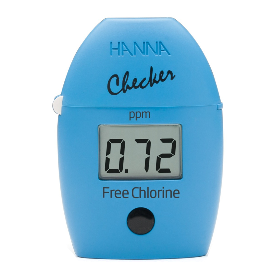 HANNA instruments HI701 - Szabad klór kézikönyv | ManualsLib