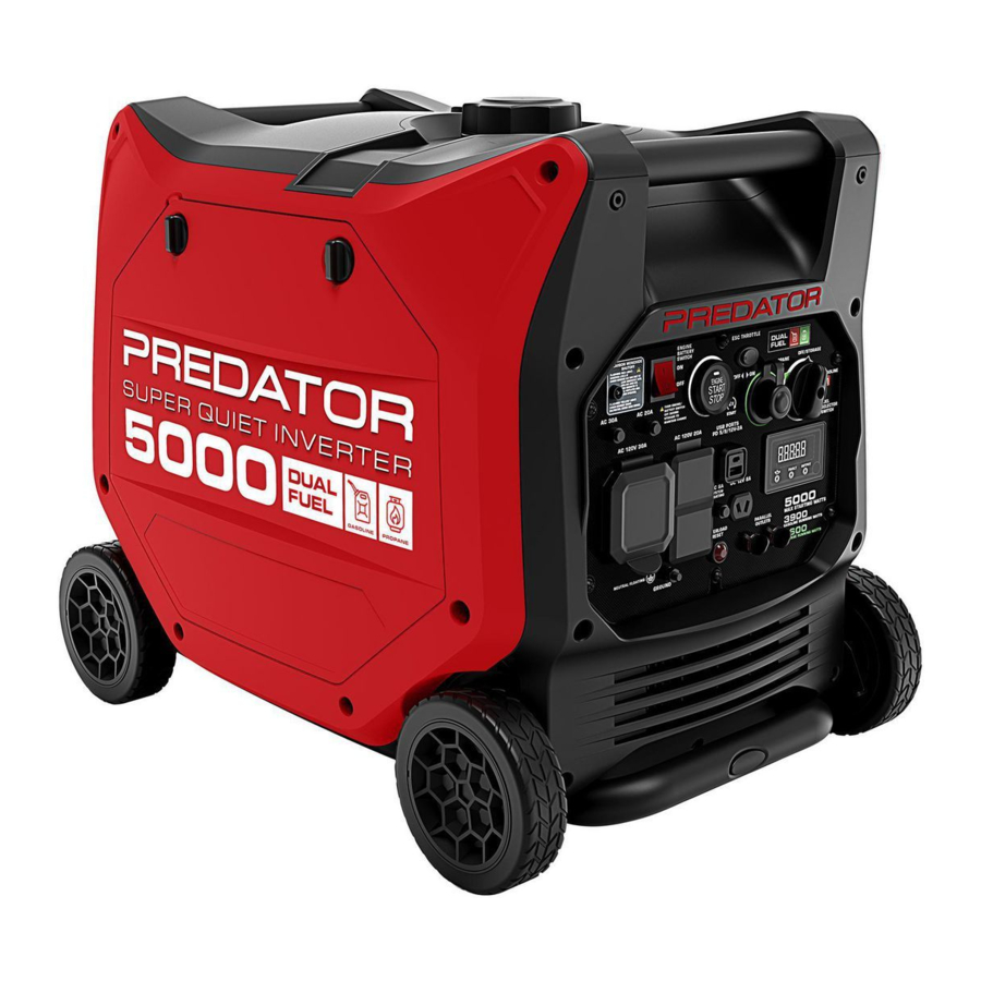 Predator 5000 Watt Dual-Fuel, 70143 - SUPER QUIET Inverter Generator ...