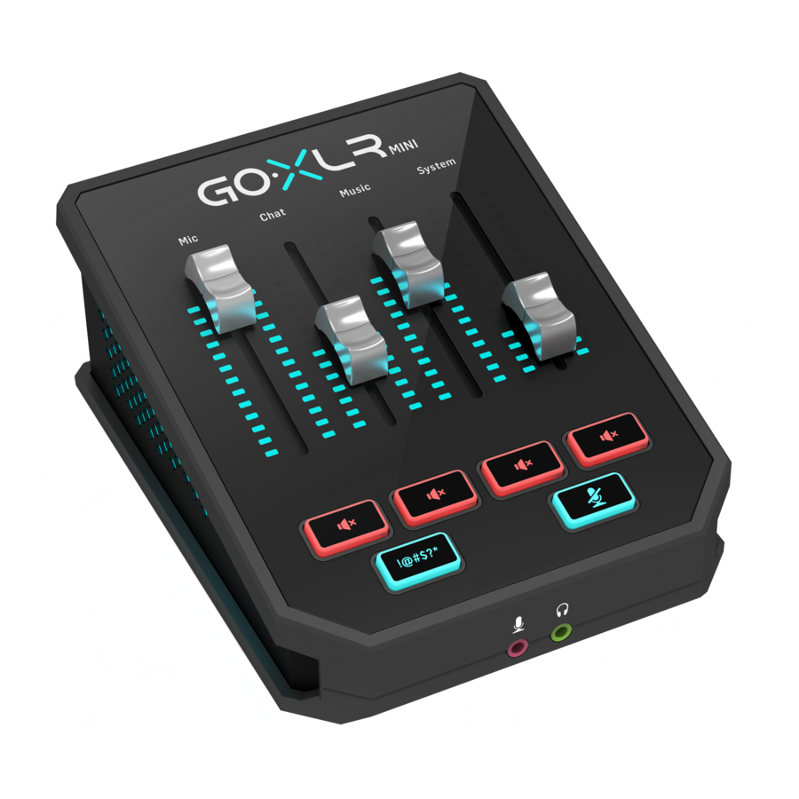 TC Helicon GO XLR MINI - Guide de démarrage rapide du mixeur de ...