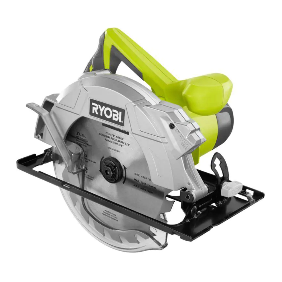 Ryobi CSB135L - 7-1/4 in. CIRCULAR SAW WITH LASER Manual | ManualsLib