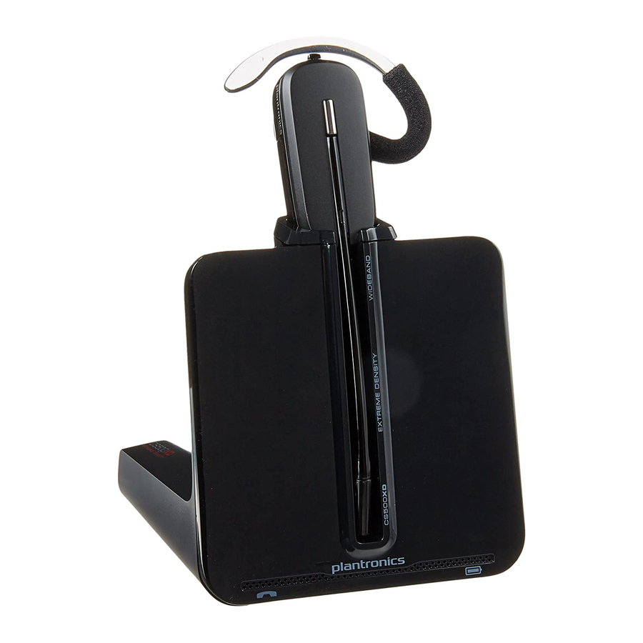 Plantronics CS540-XD - Guia de Início Rápido do Sistema de Fone de ...