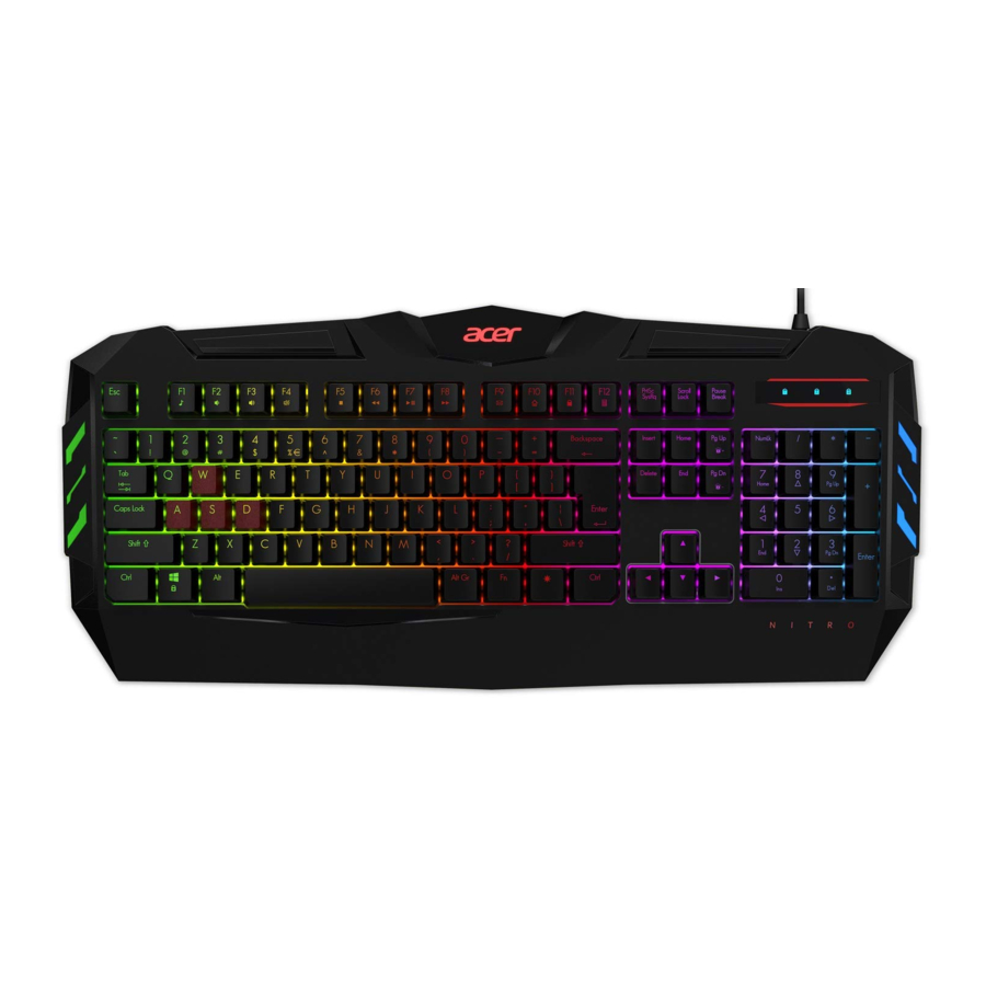 Acer NITRO Keyboard NKB810 - Herní klávesnice - Stručný návod k použití ...