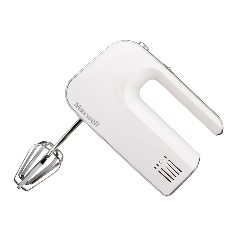Maxwell MW-1351 - Manual do Misturador | ManualsLib